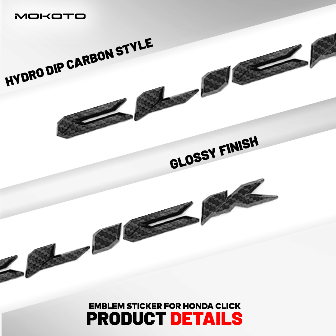 HONDA CLICK EMBOSSED EMBLEM 3D STICKER LOGO Z-0121 CHROME DESIGN FOR ...