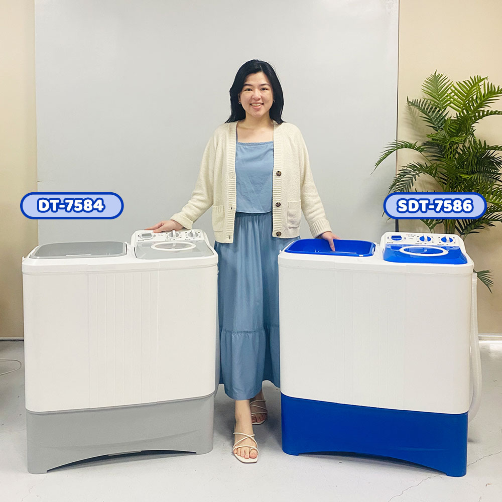 Astron DT7584 Twin Tub Washing Machine - Gray | 7.5kg | Wash & Dry ...