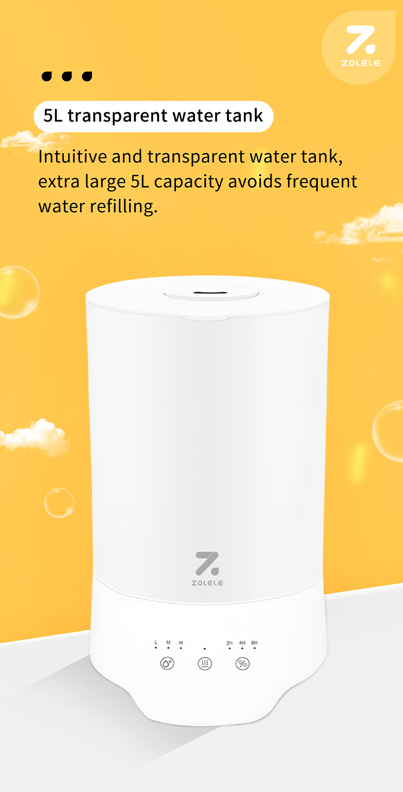 ZOLELE UH04 Air Humidifier 5L Capacity Household Humidifier ...