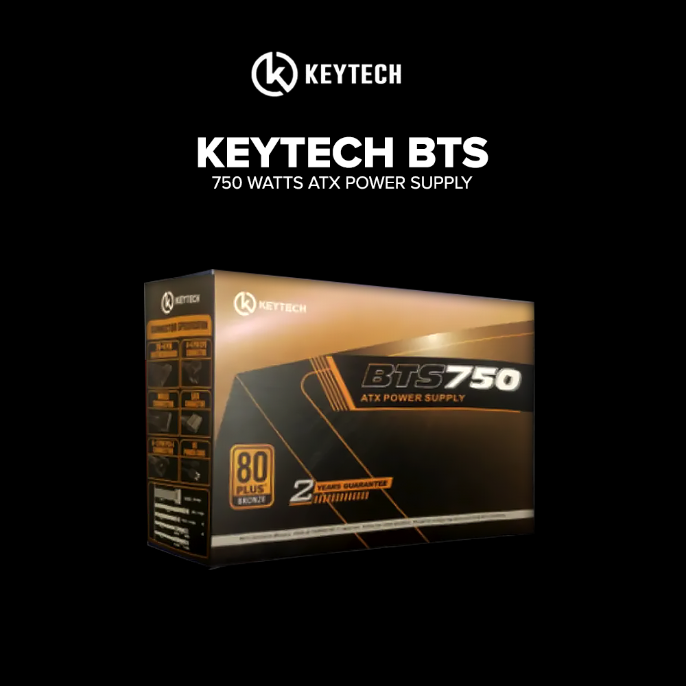EasyPC | Keytech BTS 450 | 550 | 650| 750watts power supply| ATX | Shopee Philippines