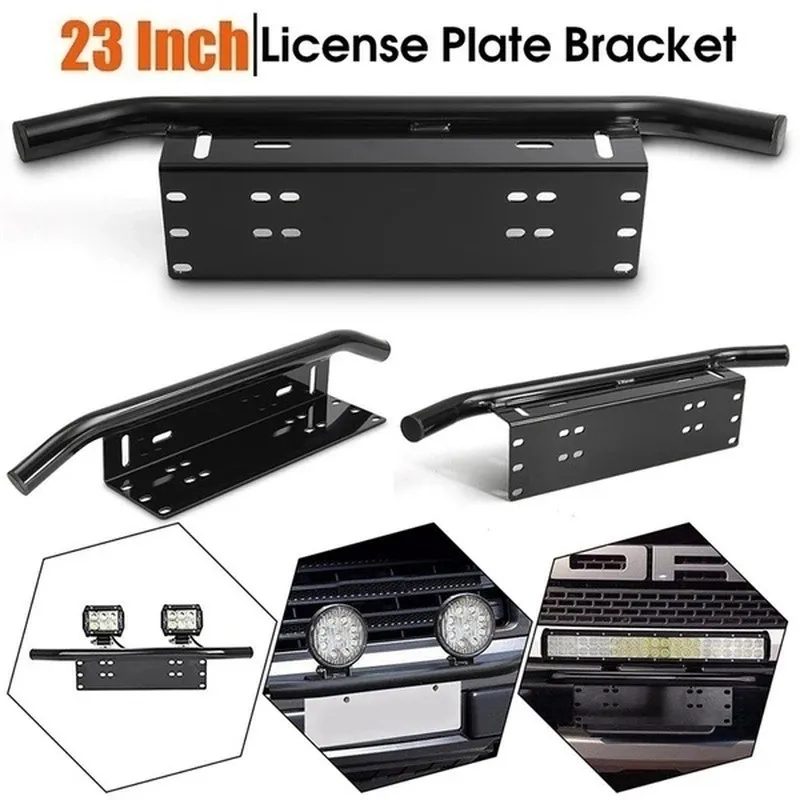 Universal Car Front Bumper Bull Bar Number Plate Holder For Vehicle SUV ...