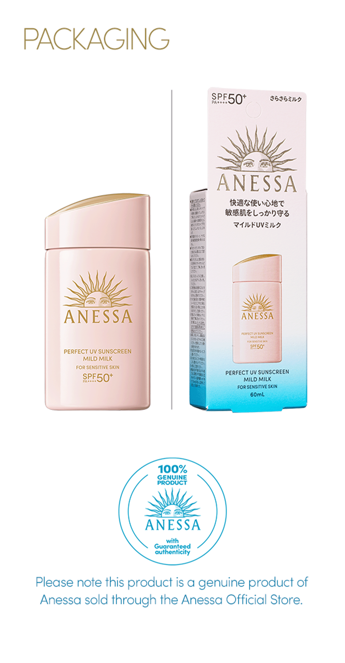 Anessa Ultra Lightweight Bundle Mild Milk 60ml and Mild Gel 90ml ...