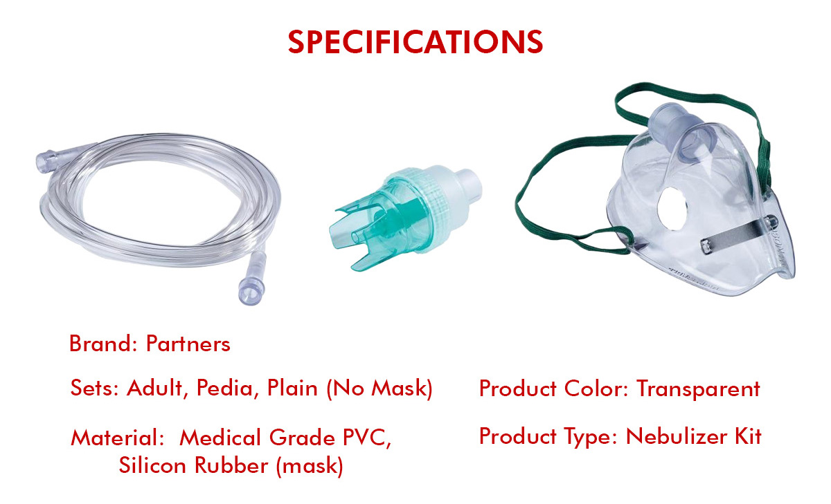 Partners Nebulizer Kit (Adult/Pedia/Plain - No Mask) | Aerosolized ...