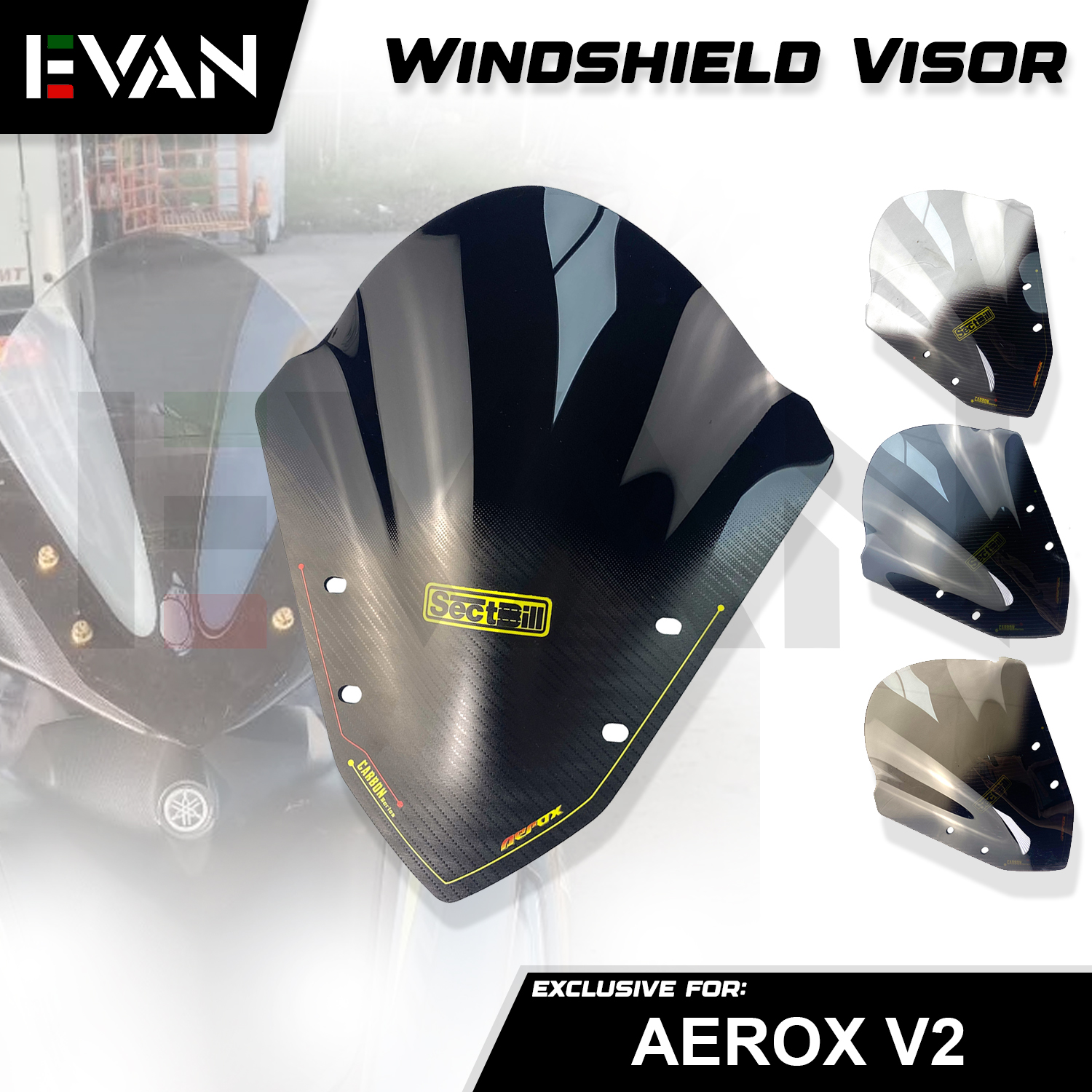 Sectbill Windshield Visor for Yamaha Aerox 155 V2 | Shopee Philippines