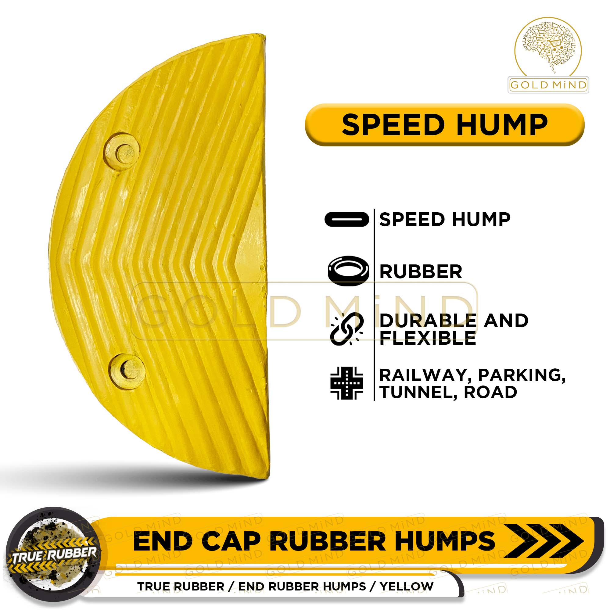 True Rubber Heavy Duty Rubber Speed Humps Bumps Modular Road Rump ...