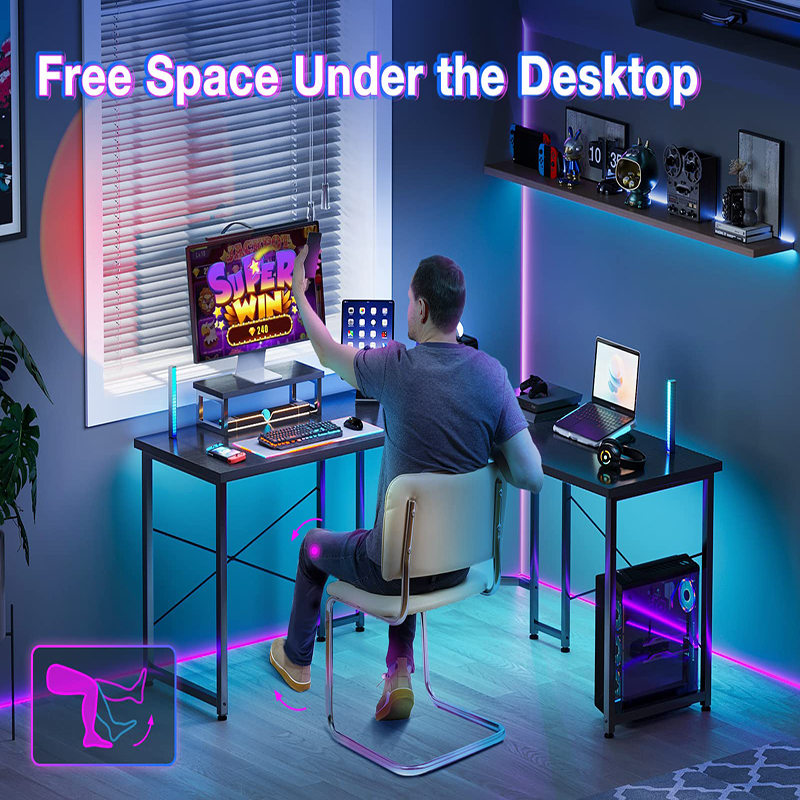 L-Shaped Esports Desk Corner Desktop Computer Desk Corner Office Desk ...