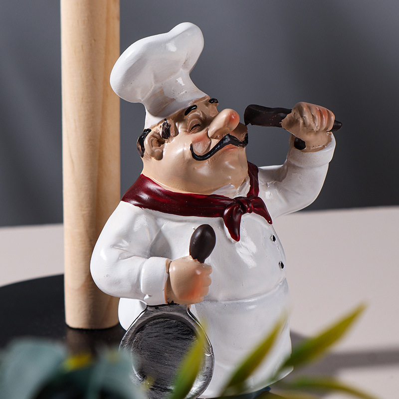 Chef paper towel rack resin toilet paper rack handicraft organizer ...