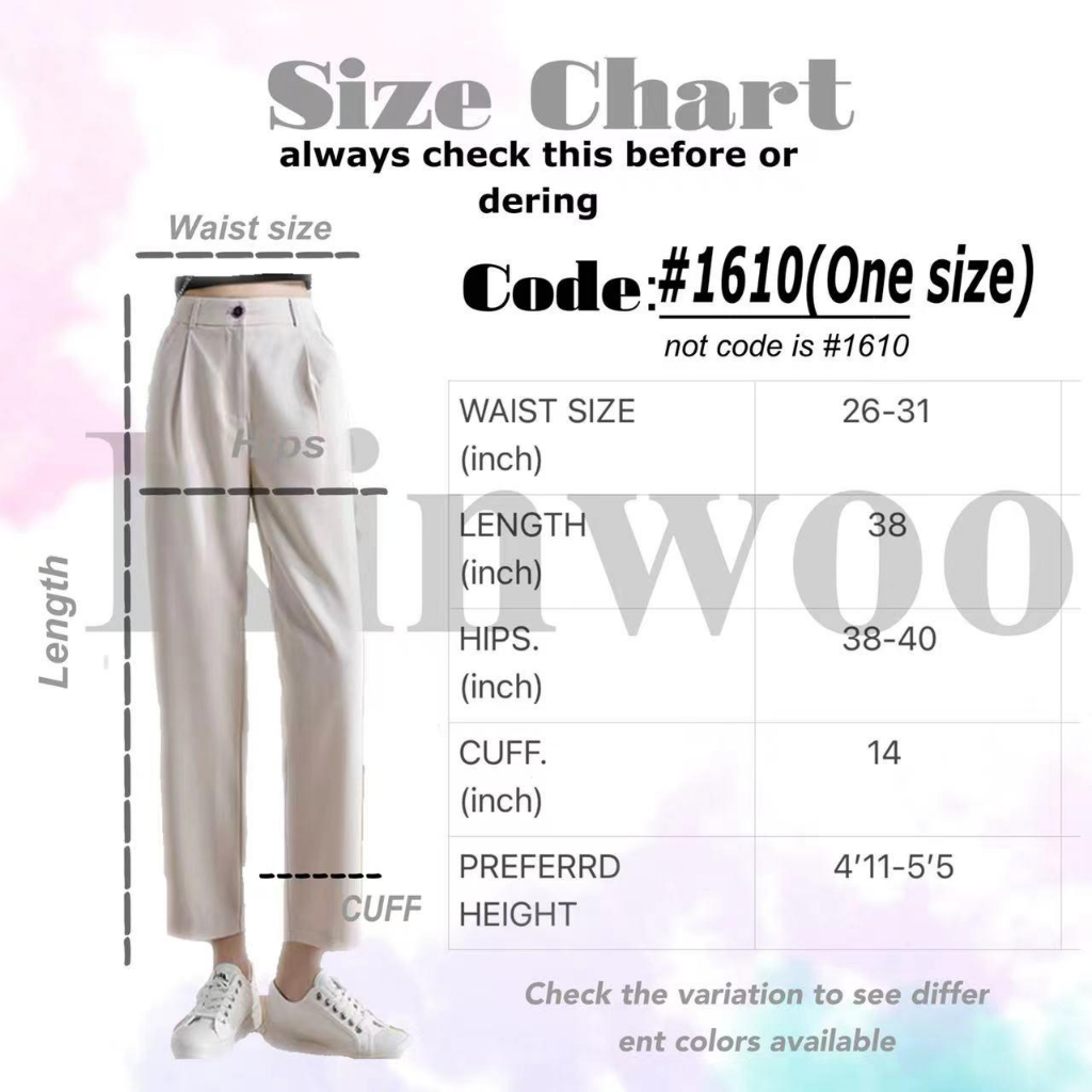 Kinwoo 25-31waist women's trousers high waist Capris casual pants ...