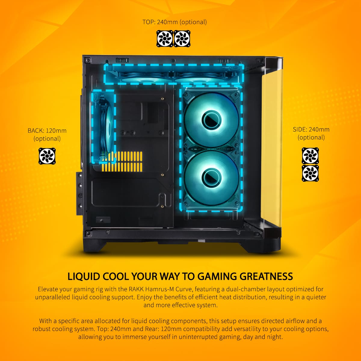 EasyPC | RAKK HAMRUS-M/ HAMRUS-M curved gaming pc case| Tempered Glass ...