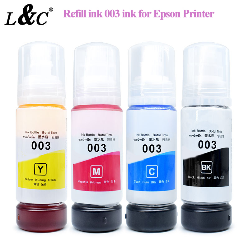 L&C Ink 003 Inkjet Printer Refill Dye Ink Compatible L3110 L3150 L3116 ...
