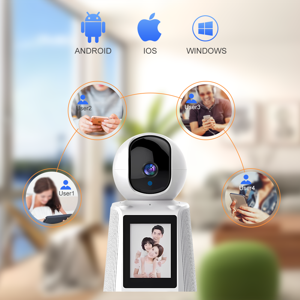 V380 Q20 2MP CCTV Camera With Display Screen Use Video Calling Camera ...