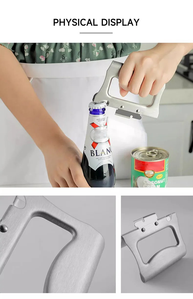 Bottle Openers Multifunctional Stainless Steel Safety Side Cut Beer ...