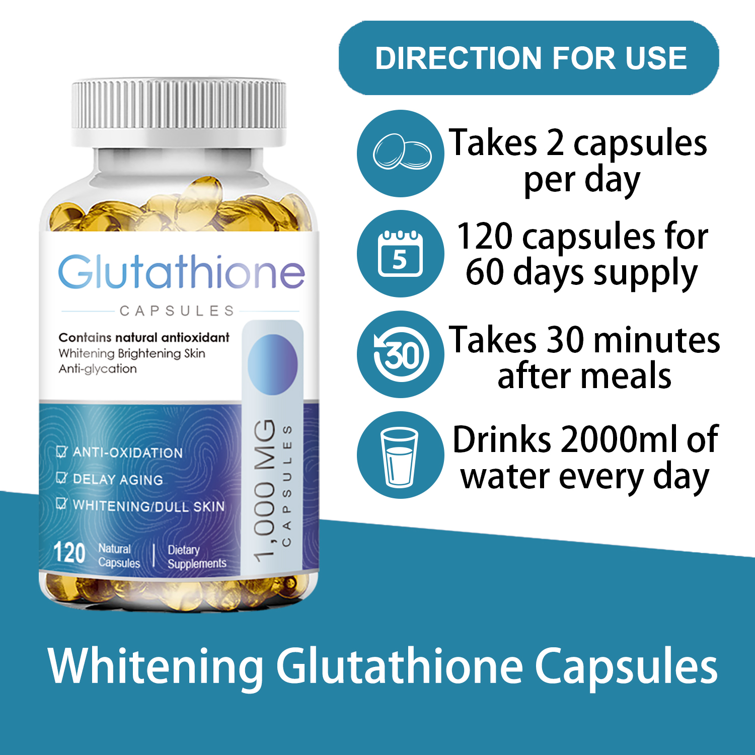 Omilay Glutathione Capsules Collagen Glow Capsule Anti-Aging Vitamin C ...