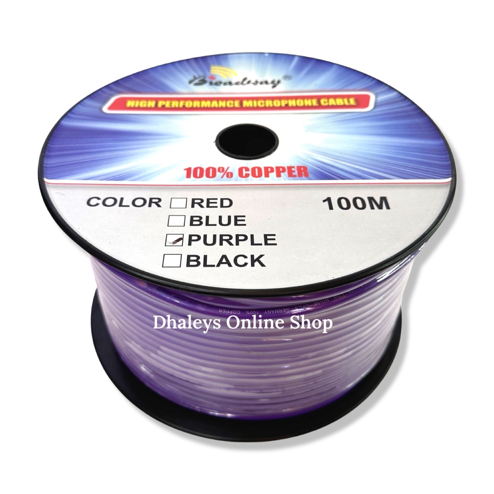 1 Roll 100meters Heavy Duty Broadway Microphone Cable Stereo 100% ...