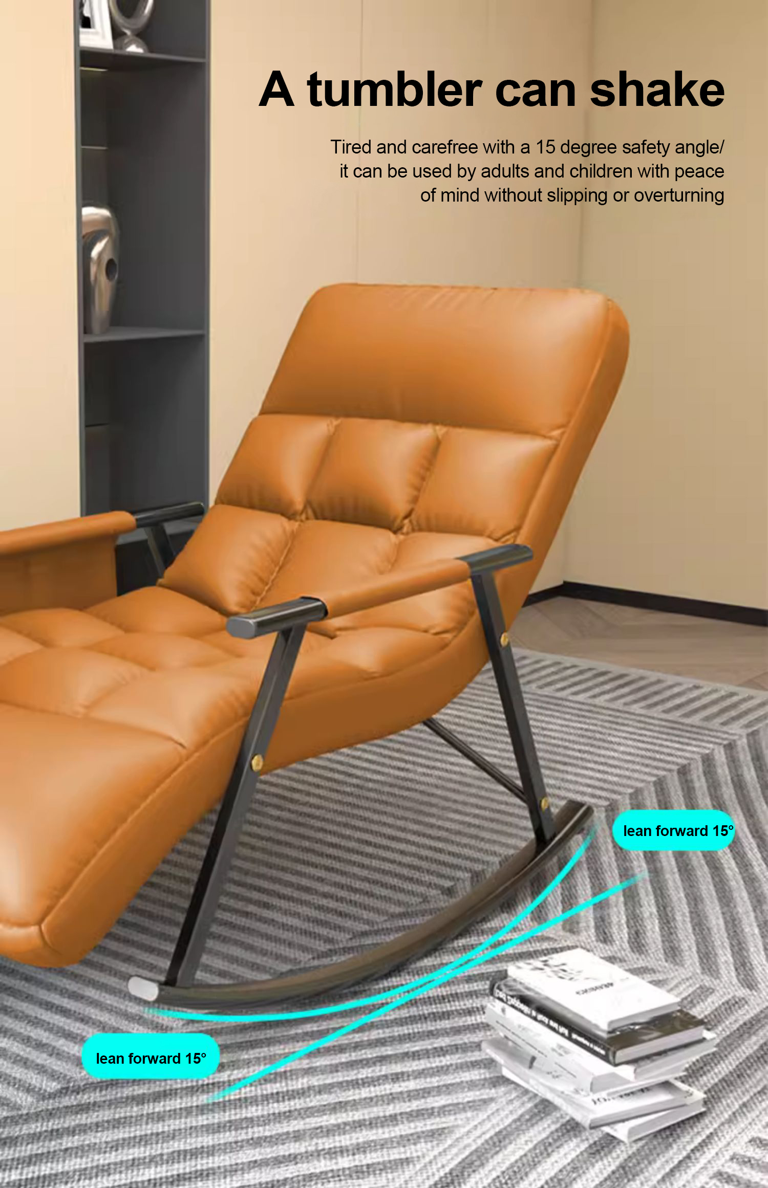 Nordic lazy sofa single rocking chair lounge chair adult balcony home ...