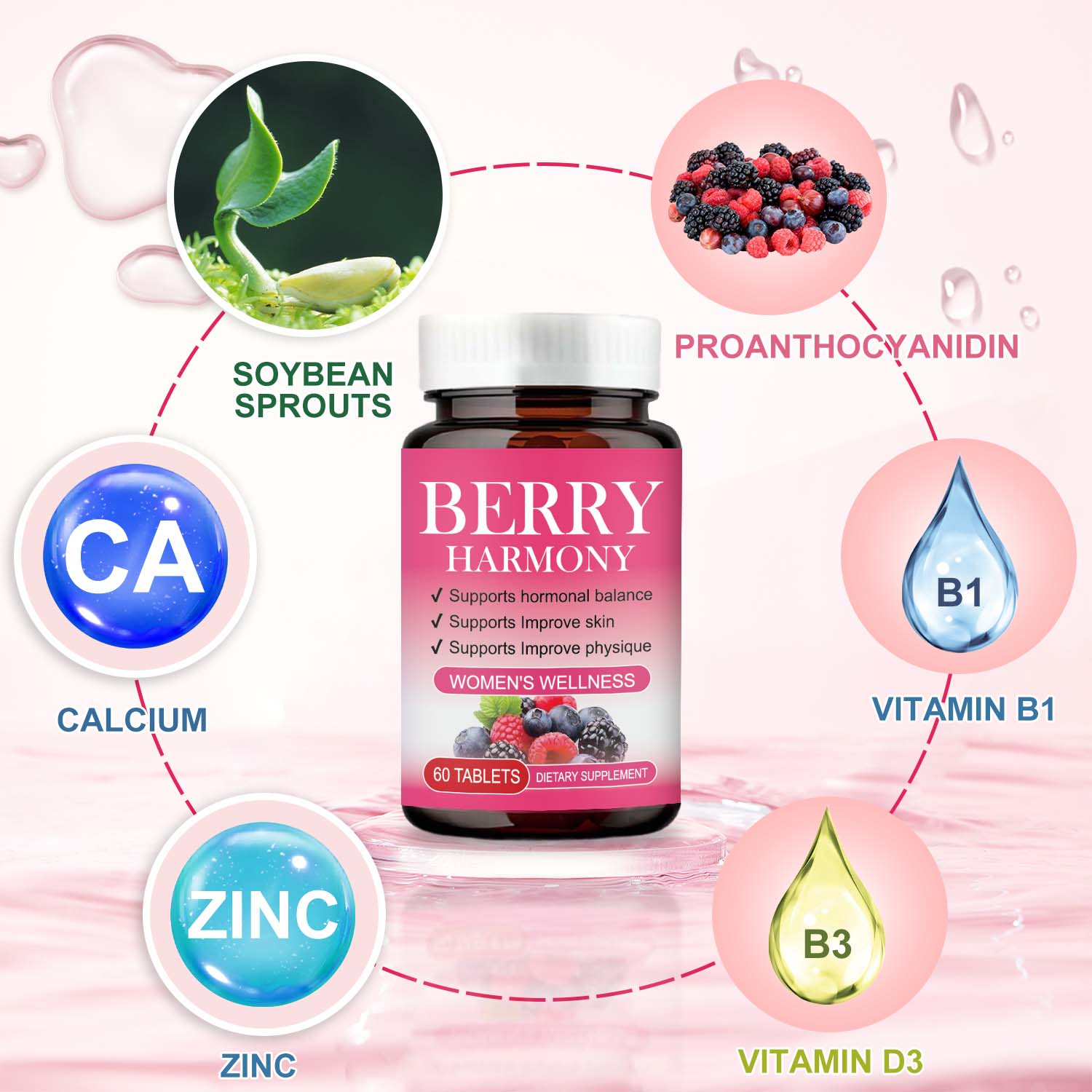 Omilay Berry Harmony Tablet Supports Hormonal Balance Women Wellness ...