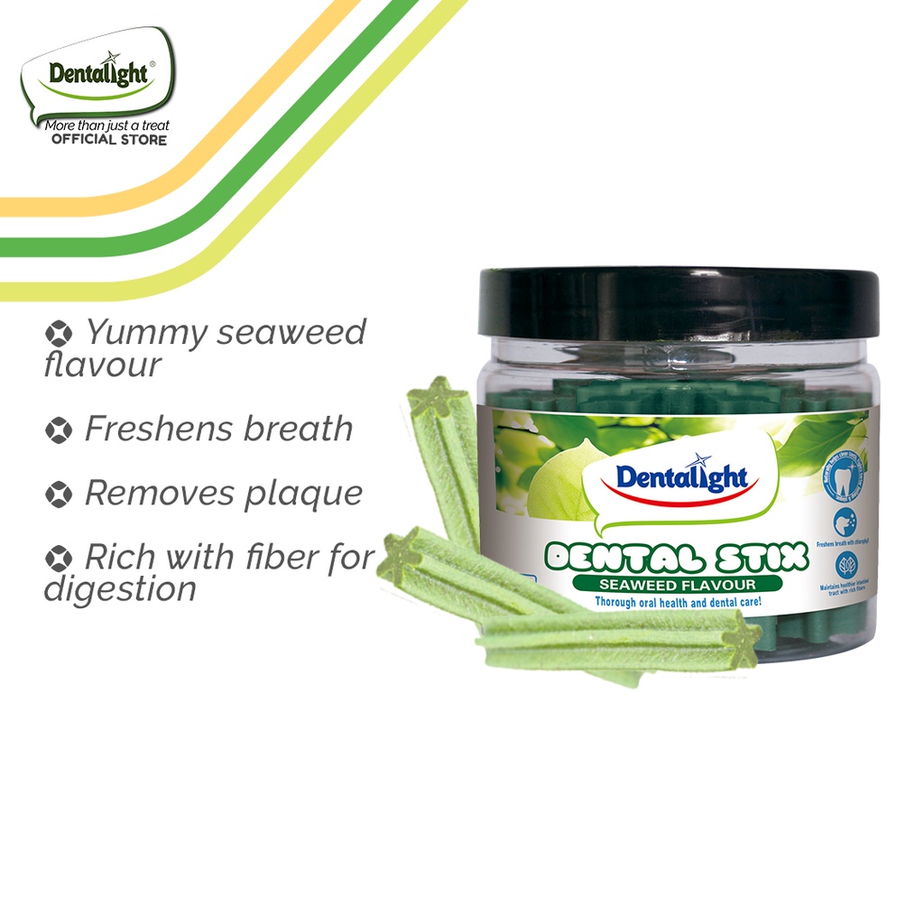 Dentalight Dental Stix Assorted Flavor - Chicken, Calcium Milk, Seaweed ...