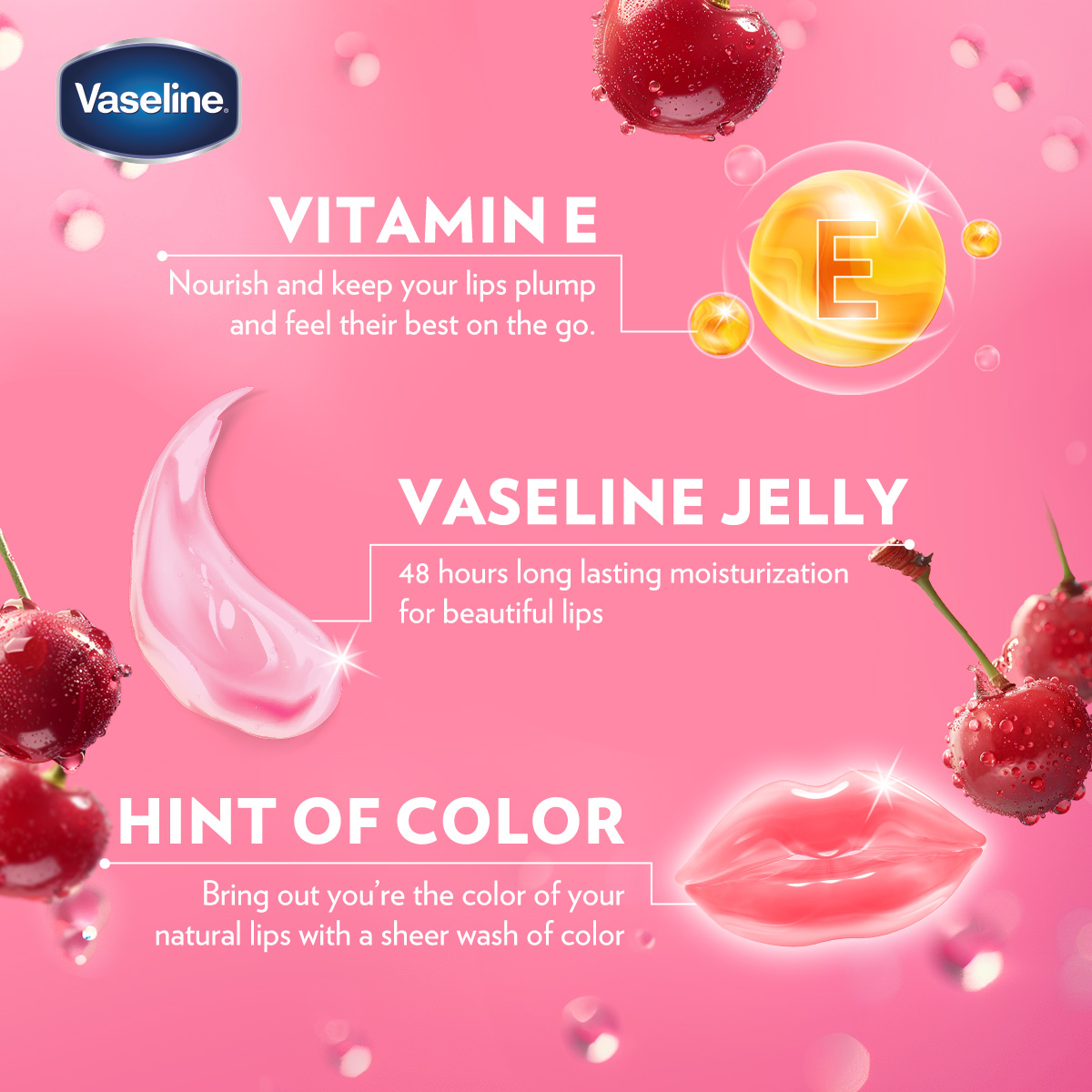 Vaseline Lip Cherry Blush Lip Balm Stick 4.8G | Shopee Philippines