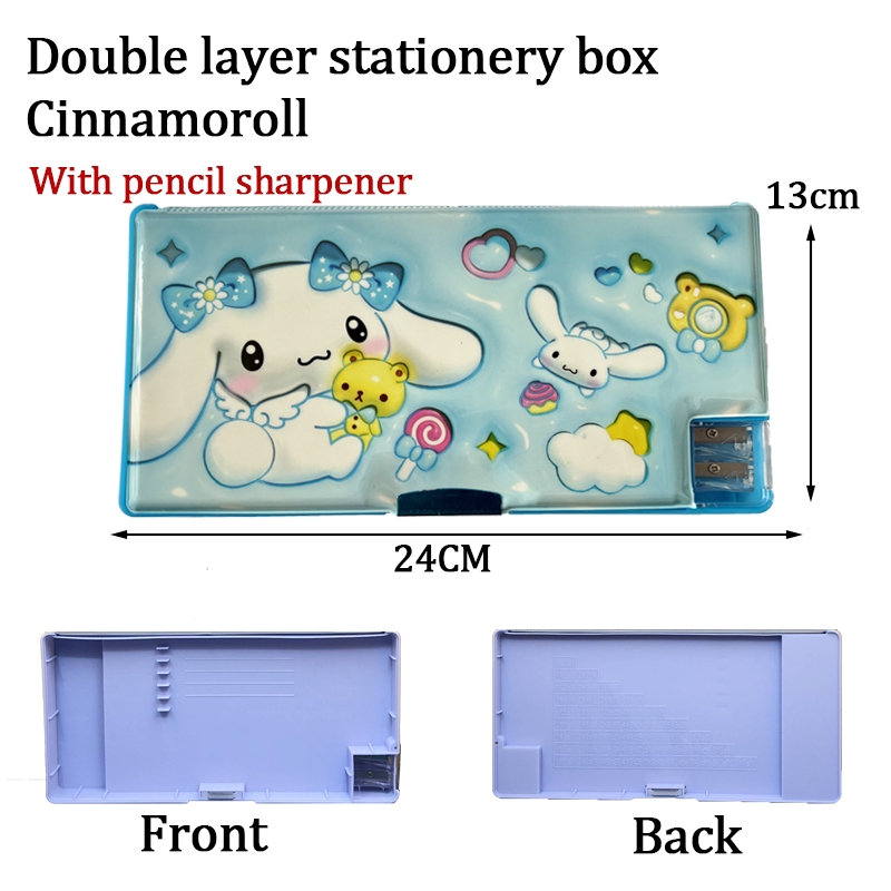 METECH Sanrio Double Sided Opening Magnetic Pencil Case with sharpener ...