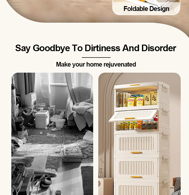 JT Storage Cabinet Drawer Flip Top Storage Box Plastic Wardrobe For ...