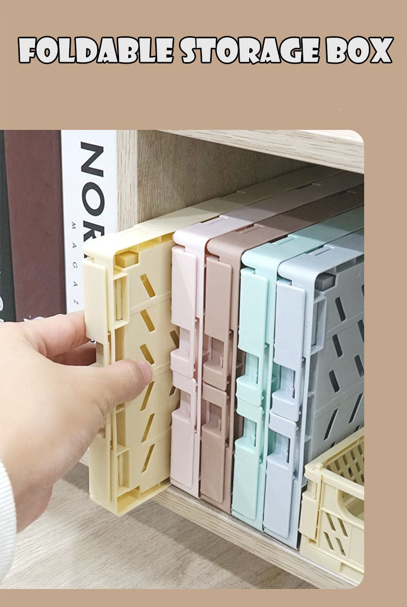 Creative Storage Box Korea Foldable Crate Tray Organize Desktop Rack ...