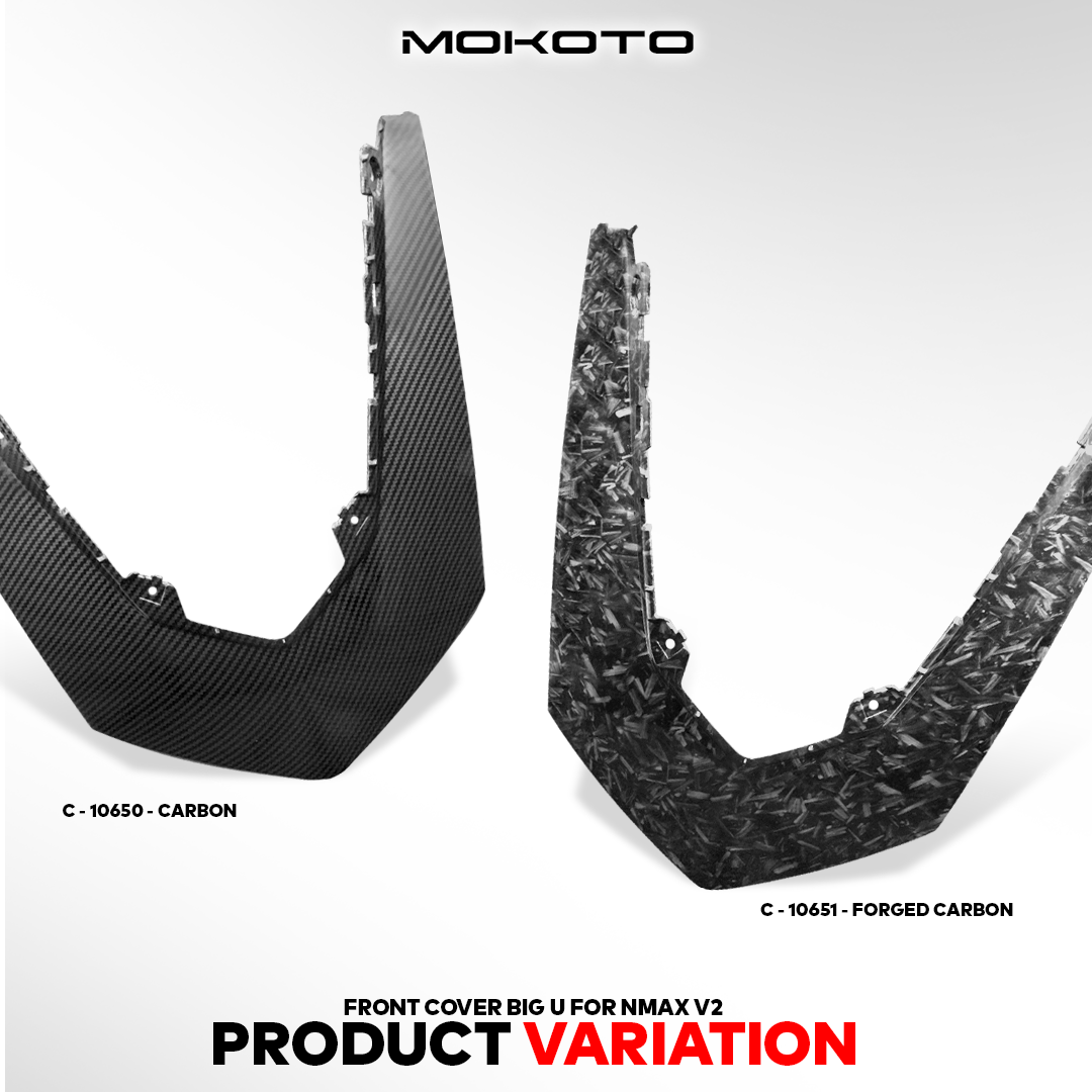 MOKOTO YAMAHA NMAX V2 FRONT COVER BIG U CARBON MKT-10650 / FORGED MKT ...
