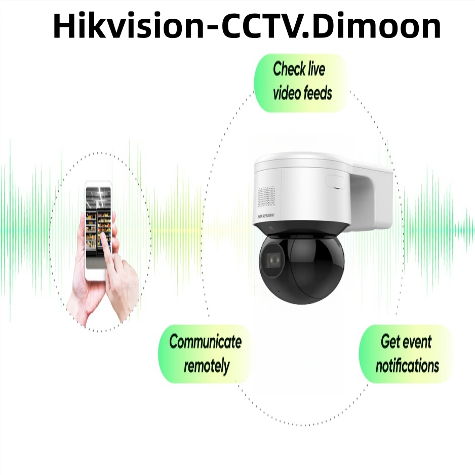 Hikvision 4 MP 4x Zoom IR Mini PT Dome Network Camera IR 50M two-way ...