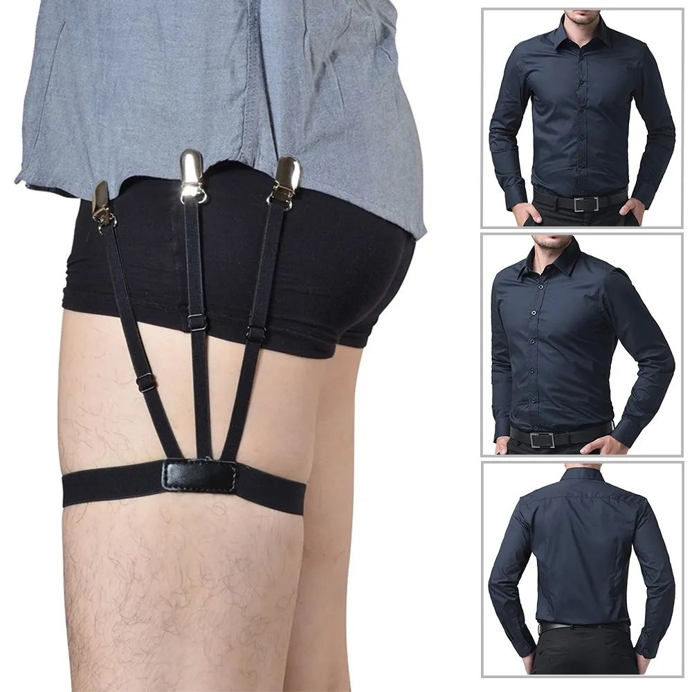 Shirt Stays for Men Shirttail Holder Dress Shirt Non-slip Garters Keep ...