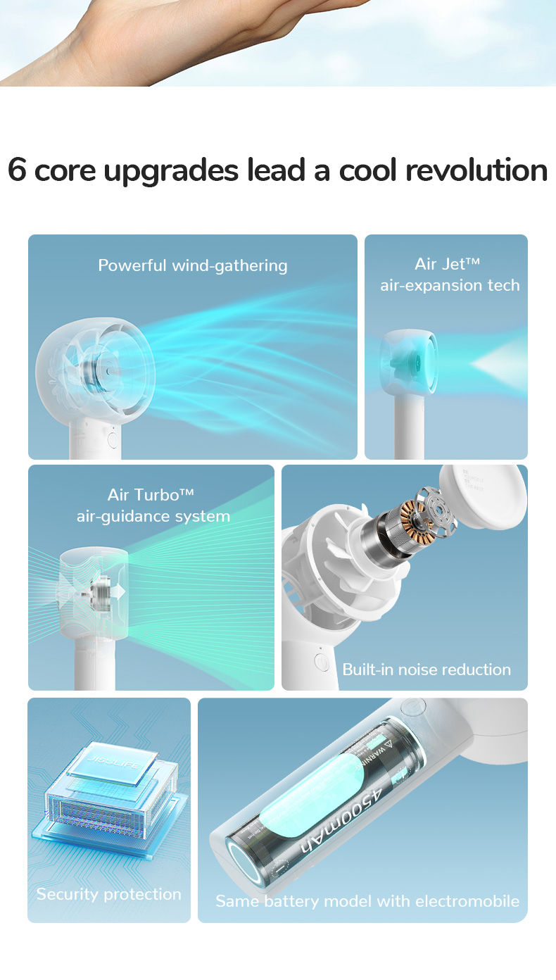 Jisulife Super-Mini Turbo Fan Rechargeable (4500mAh) | Shopee Philippines