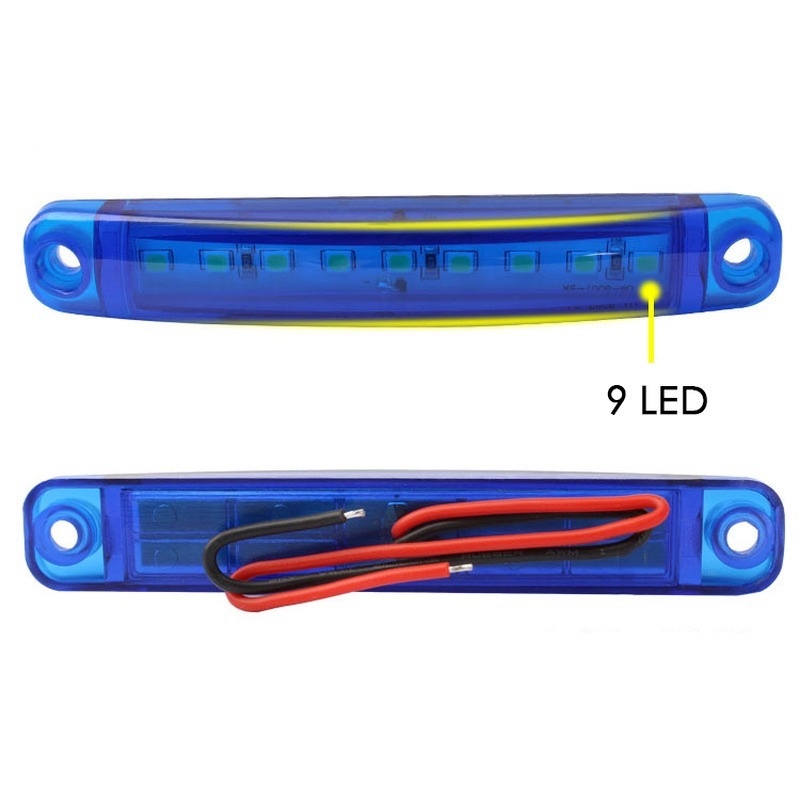 9 LED Clearence Light Front Rear Side Marker Indicators Light for Truck ...