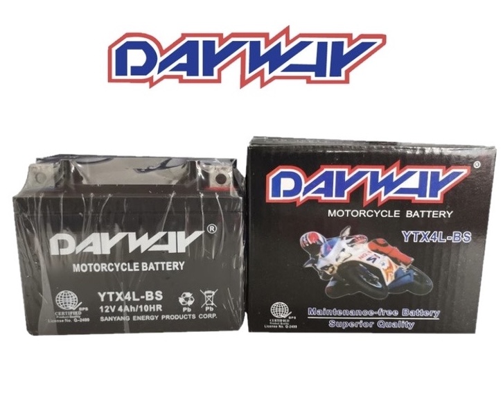 DAYWAY Motorcycle Battery 3L / 4L / 5L / 6.5L / 7S | Shopee Philippines
