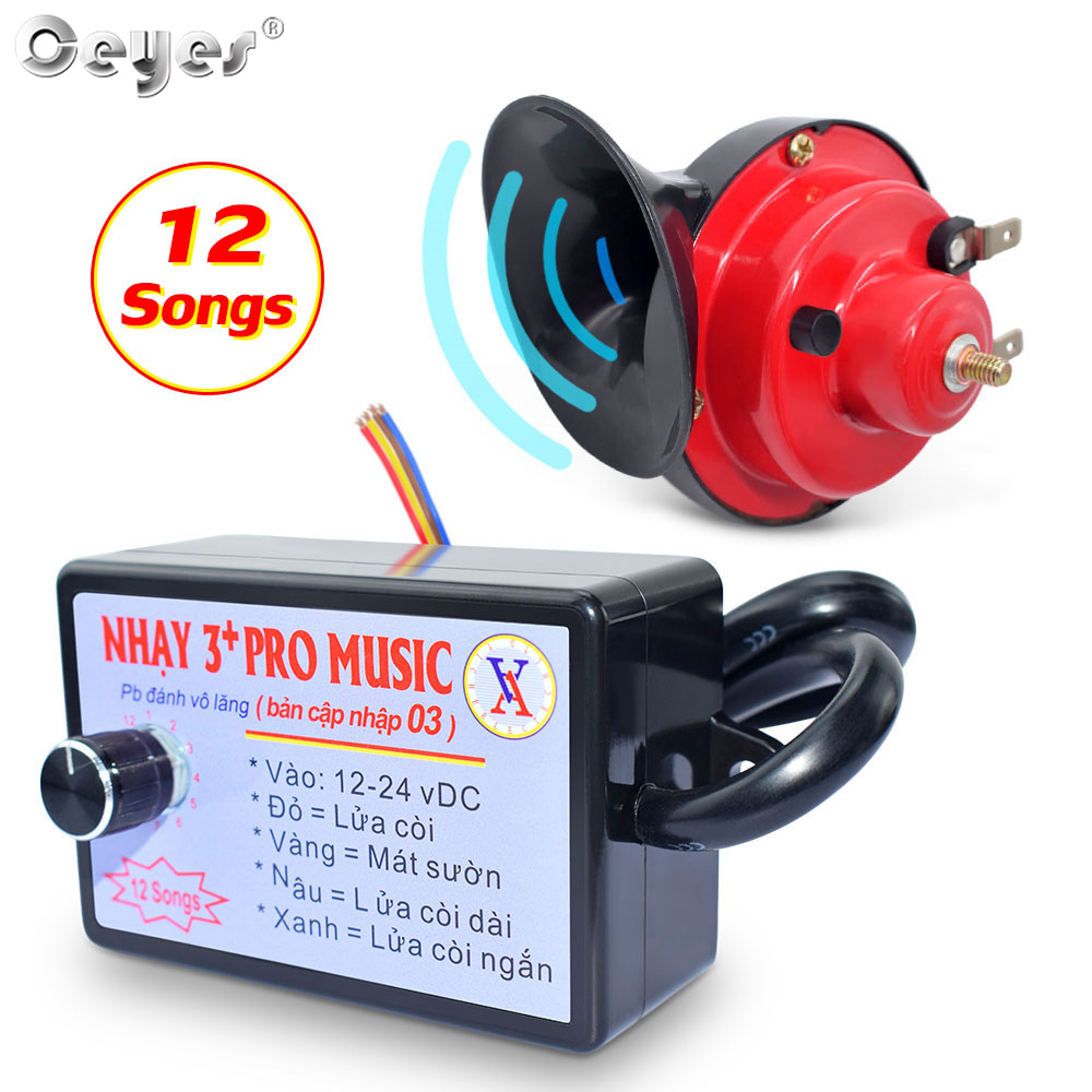 Ceyes Nhay 3+Pro Music For Horn Relay Car Horn Controller 12/24V Car Horn Speaker 8/12 Sounds ...