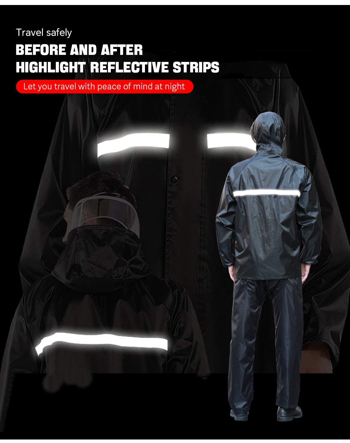 Rain Coat For Motorcycle Kapote Waterproof Adult RainCoat Outdoor ...