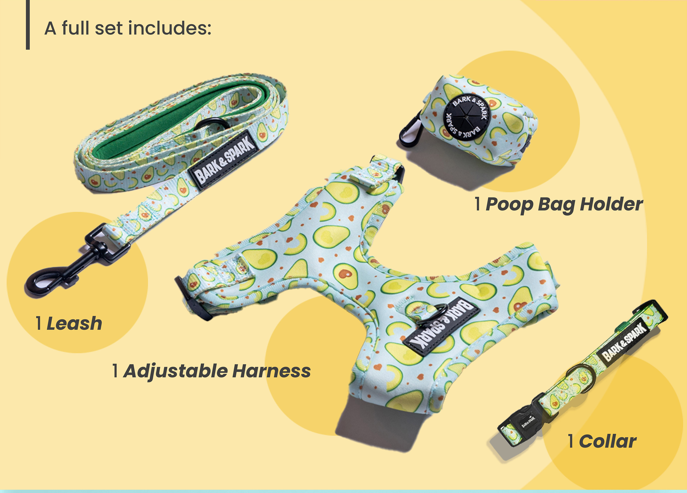 Bark & Spark Poop Bag Holder - Soft and Durable Neoprene Material (3" x ...