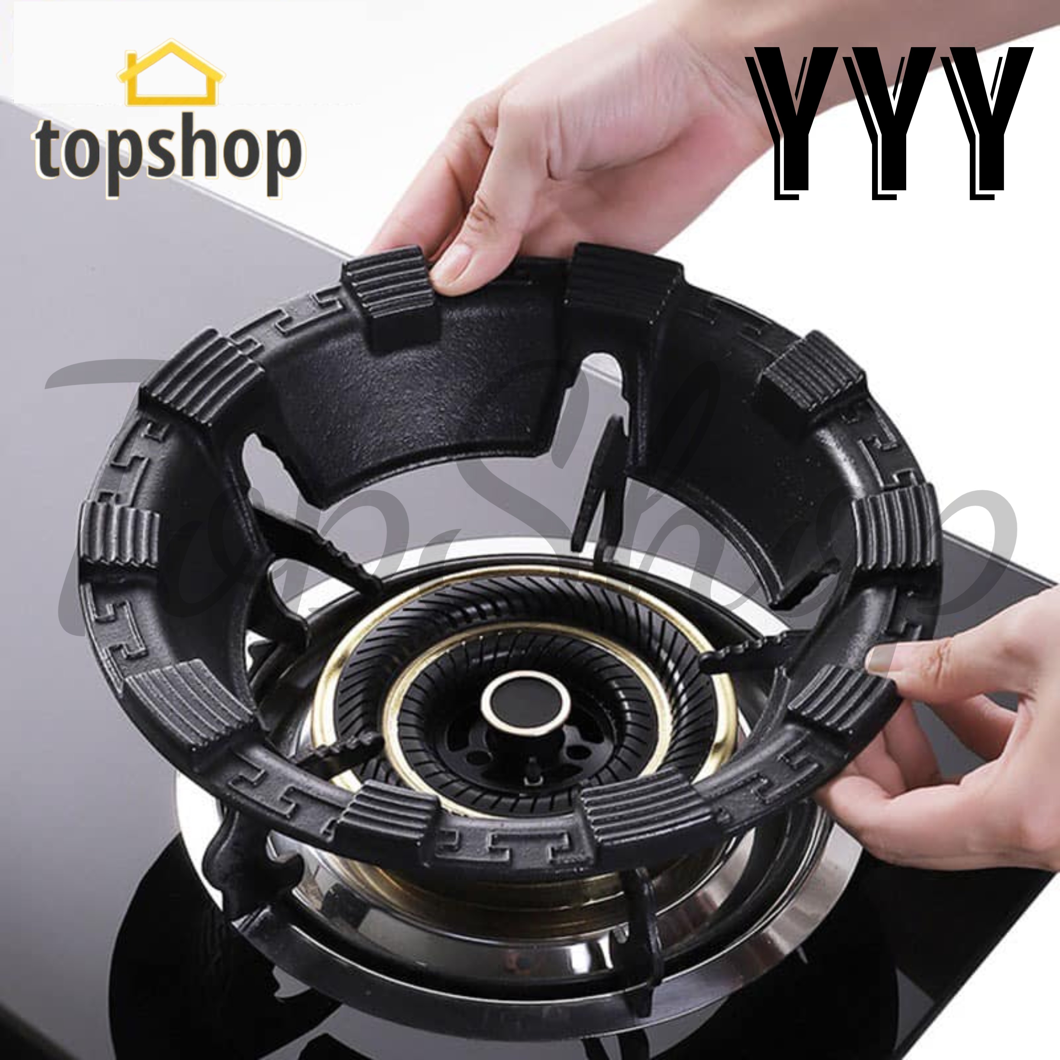 TOPSHOP YYYY 1pc Non Slip Gas Stove Windproof Cover Kitchen Stove Rack ...
