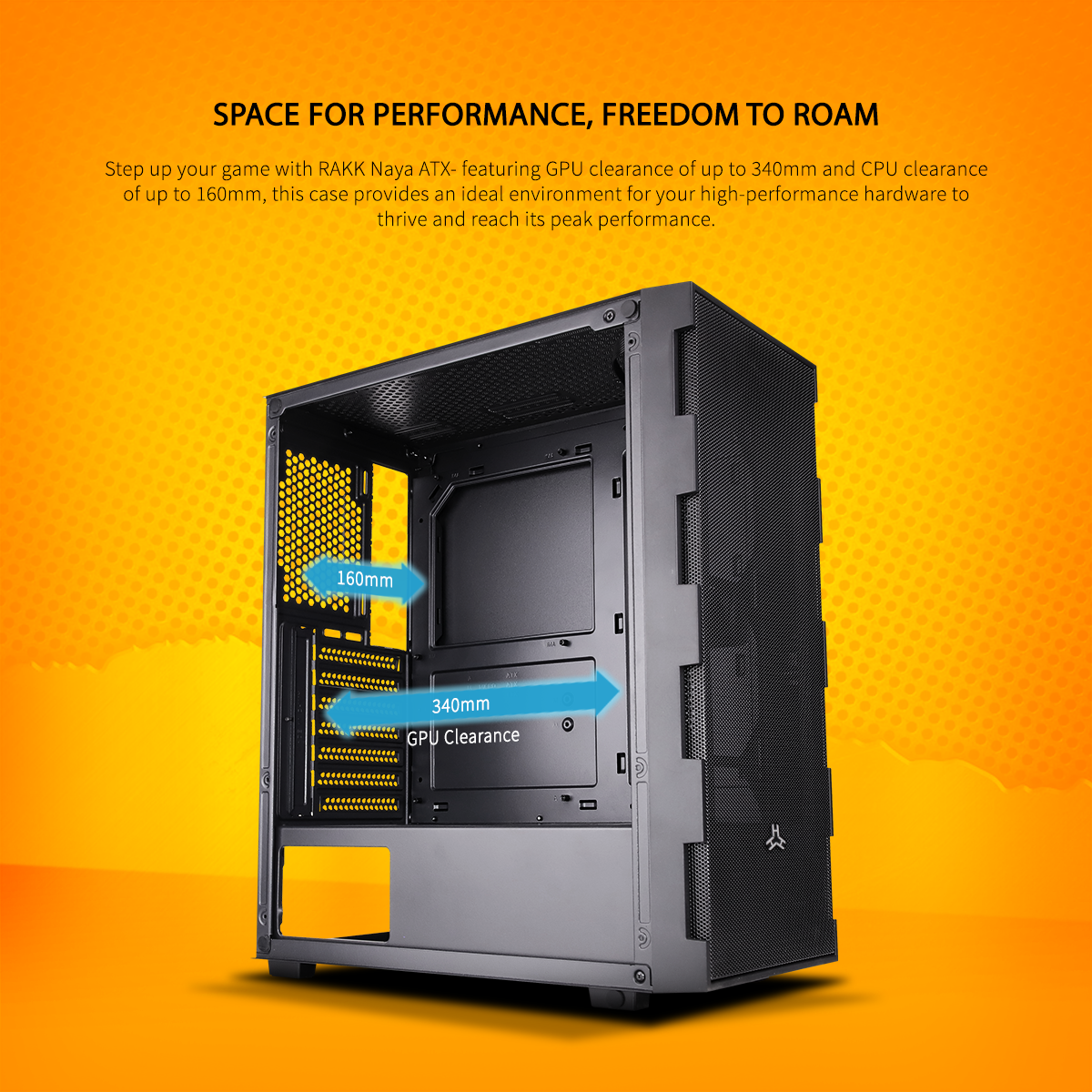 RAKK NAYA Matx and ATX Mesh Gaming PC Case Black | Shopee Philippines