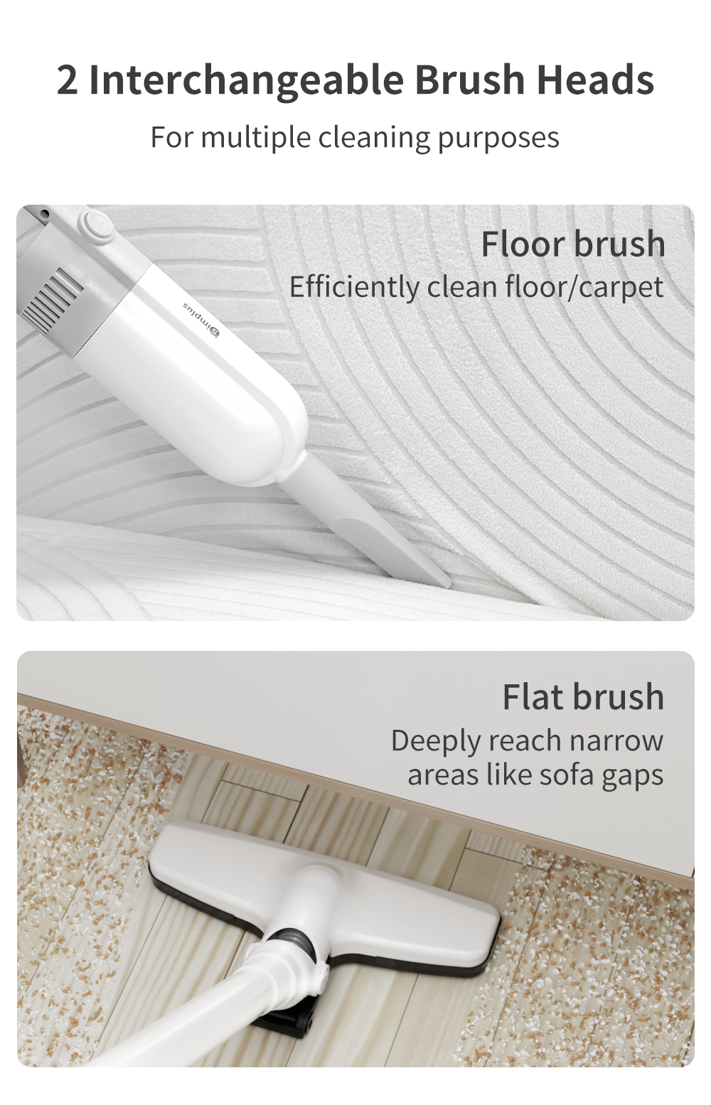 Simplus Cordless Vacuum Cleaner 3 in 1 Handheld Ultra Light XCQH012 ...