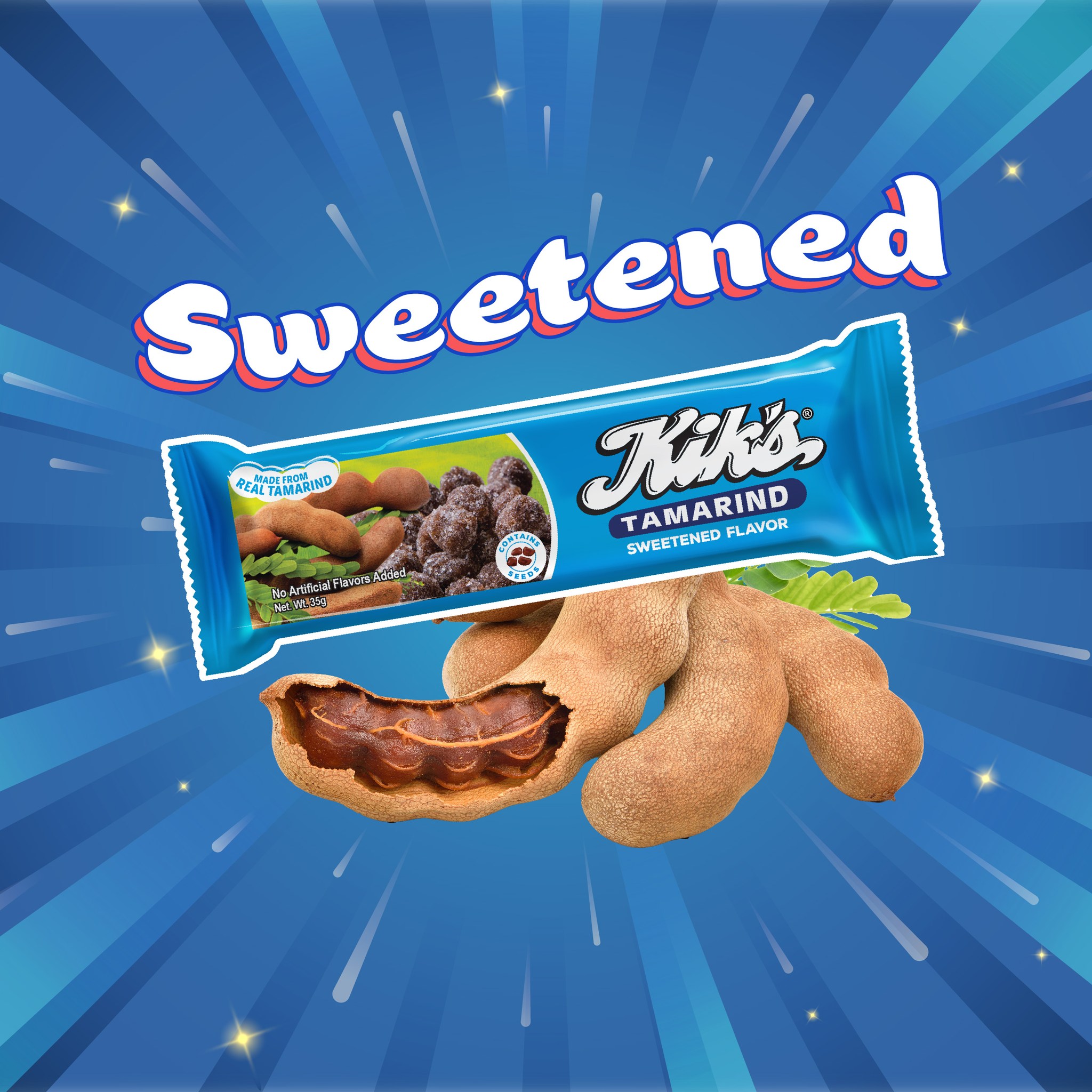 Kik's Tamarind Candy Sweetened Flavor 35g in 3 pieces (FG001466 ...