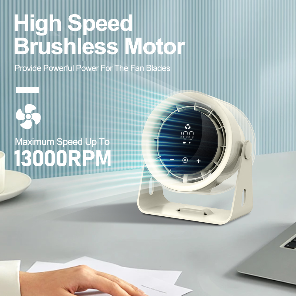 Orashare DF03 High Speed Desk Fan Rechargeable Mini Digital Display Fan ...