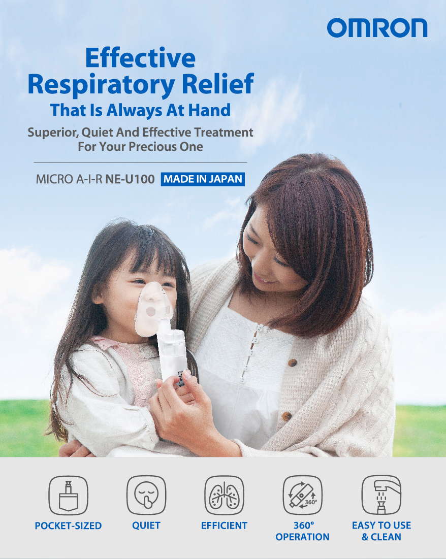Omron NE-U100 Portable Mesh Nebulizer Machine for Asthma with Complete Set | Shopee Philippines