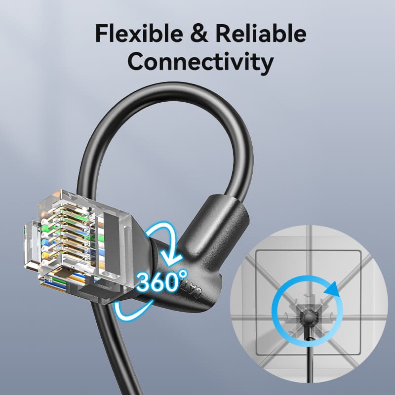 Vention Cat6A UTP 10Gbps High-Speed Ethernet Patch Cable with Right ...