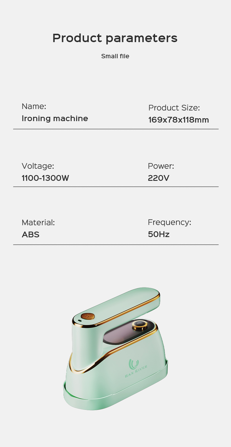 HAN RIVER Steamer Iron 1200W Iron For Clothes Wet & Dry Dual Use ...