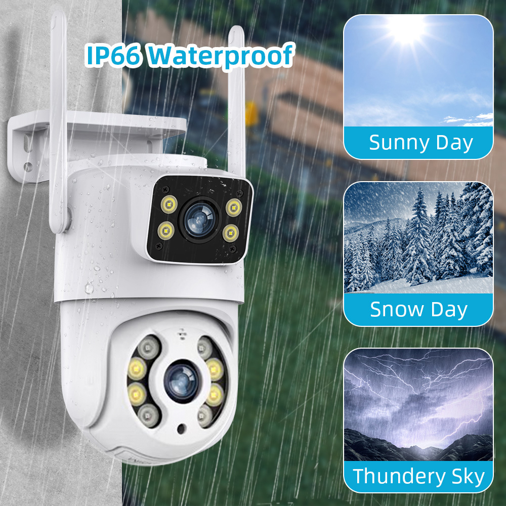 8MP V380 Pro Outdoor Waterproof CCTV Camera WIFI Wireless Dual Lens ...