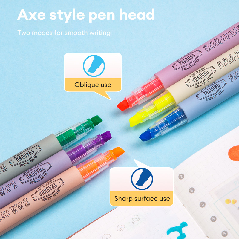 Deli 6 Color Highlighter Pen Pastel Marker Set Painting Student ...