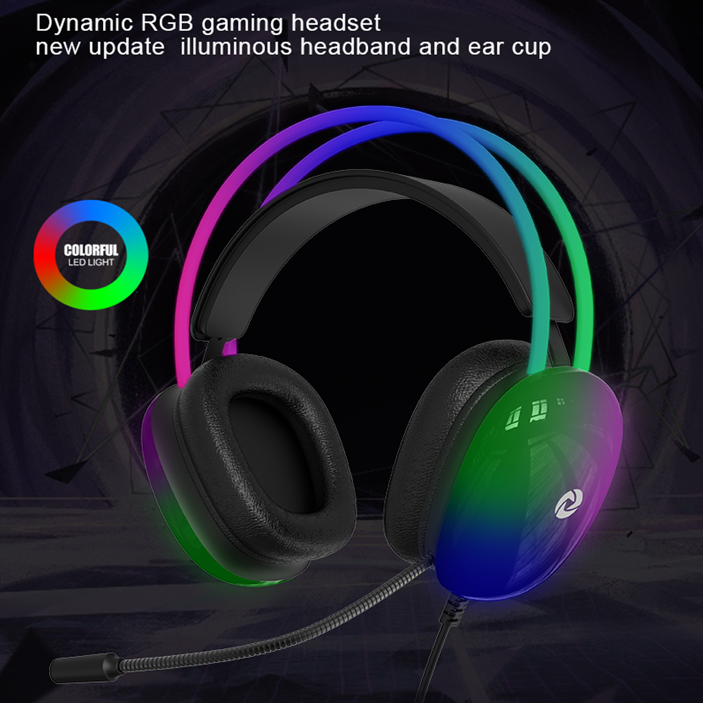 Inplay H20 RGB Wired Headset RGB Light Gaming Headset Headphones With Microphone For Pc Laptop ...