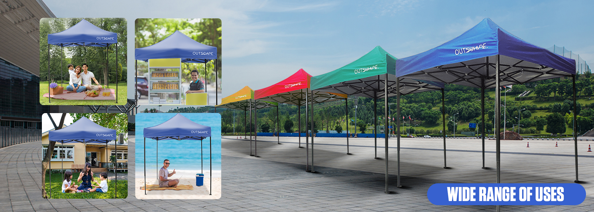 Outscape Tent 3x3 Meters Heavy Duty Retractable Complete Set | Shopee ...