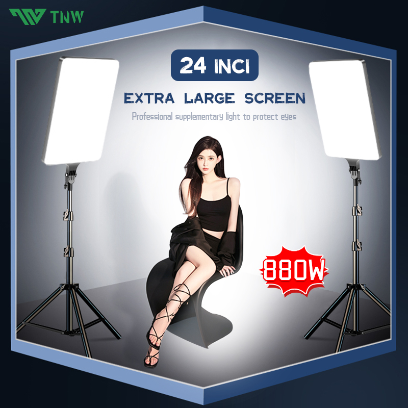 TNW 24Inch LED Video Panel Light Studio Light with Tripod Photography ...