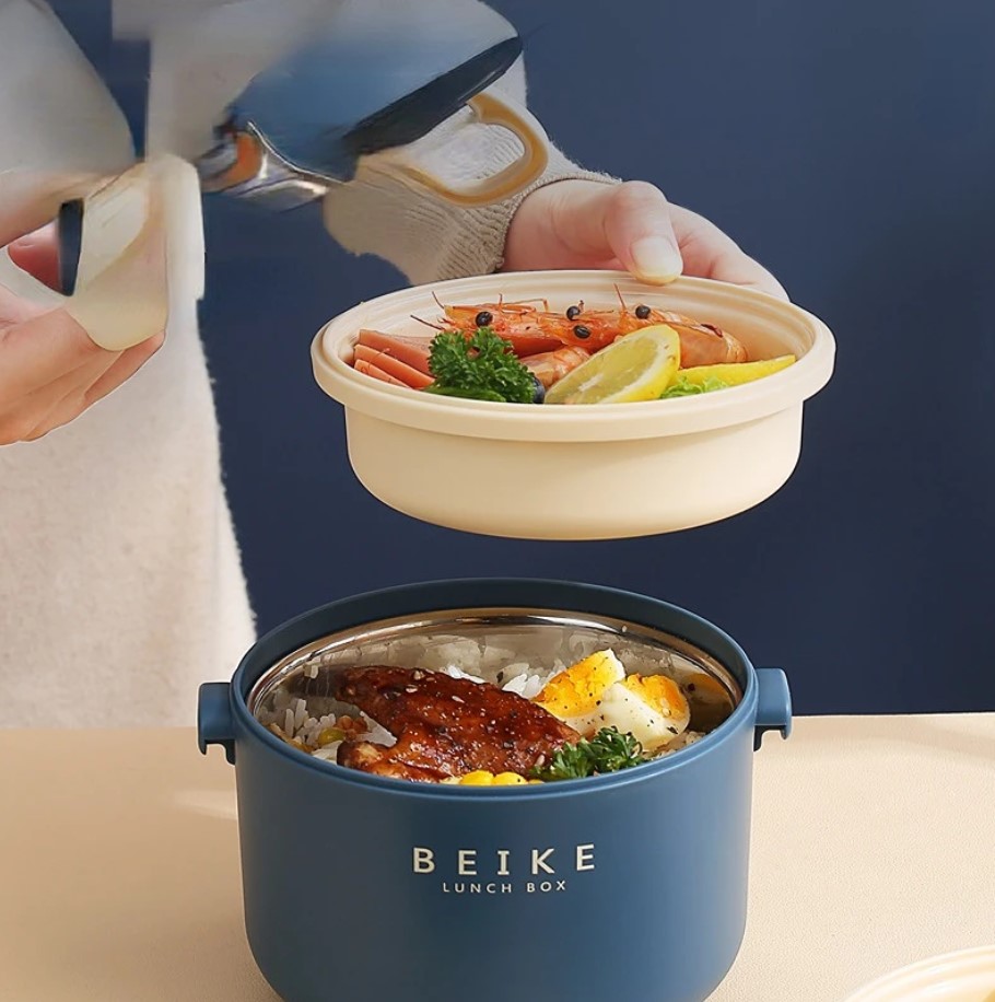 Stainless Steel Noodle Bowl Lunch Box Rice Bowl Soup Bowls With Lid ...