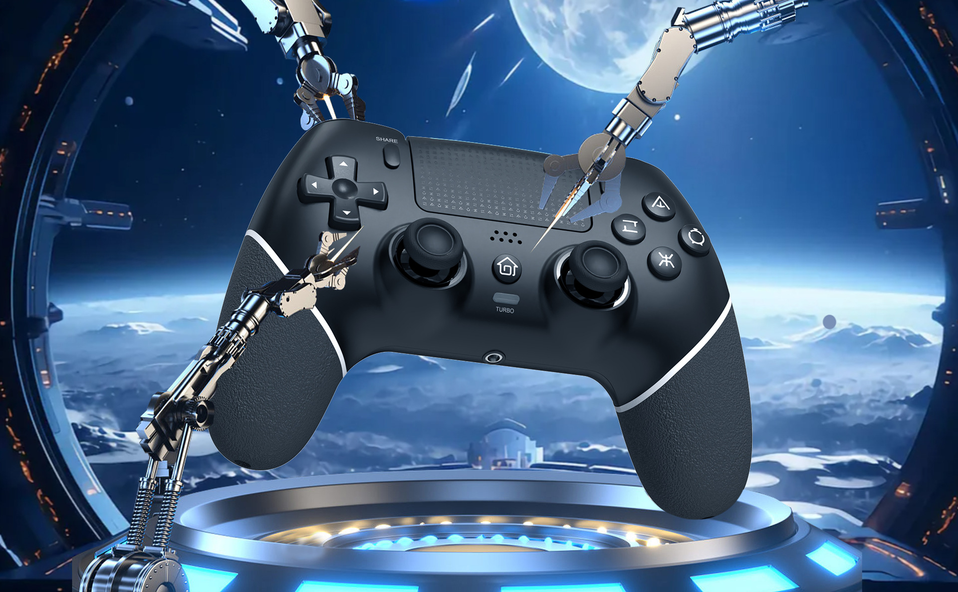 T48 Wireless Bluetooth Dual Shock Controller Turbo Function Safe & Long ...