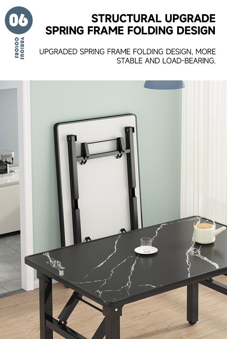 Evora Foldable Table Desk Multipurpose Dining/Computer Study Table Office Desk Portable Wooden ...